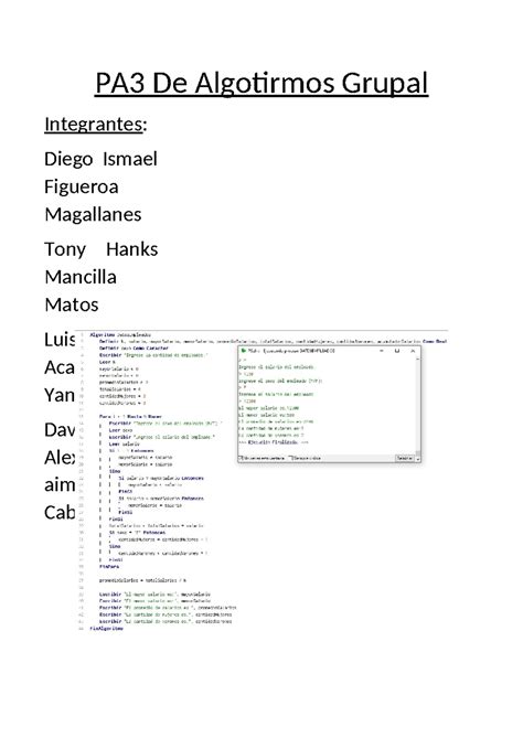 PA3 Algoritmos Principio De Algoritmos PA3 De Algotirmos Grupal