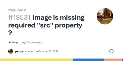 Image Is Missing Required Src Property · Vercel Nextjs