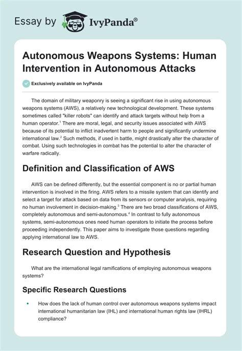 autonomous weapons systems human intervention in autonomous attacks