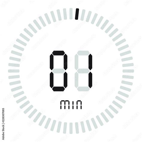 The Digital Timer 1 Minute Electronic Stopwatch With A Gradient Dial
