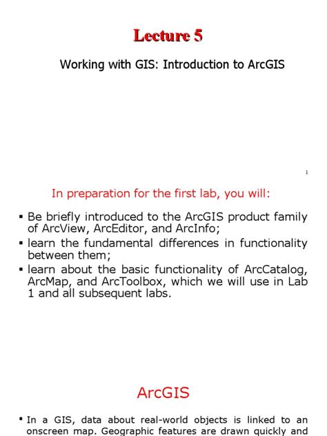 Lecture 5 Pdf Arc Gis Esri