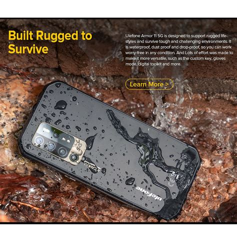Ulefone Armor G Rugged Smartphone Ip Ip K Waterproof Mp Penta Ai Camera Nfc Gb Ram