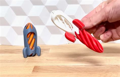 3d Printed Helix Space Rocket Fidget Vortex Spinner Toy