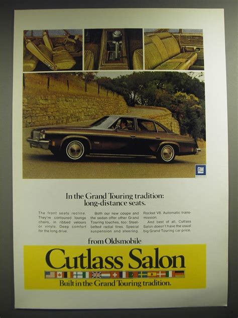 1974 Oldsmobile Cutlass Salon Ad In The Grand Touring Tradition On
