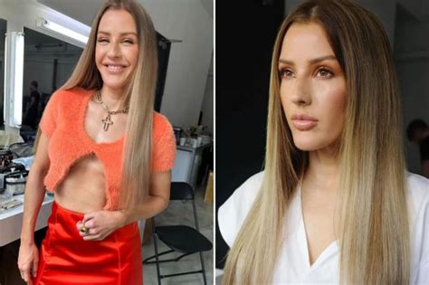 Ellie Goulding Shows Off Incredible Abs As She Goes Braless In Orange Crop Top The Us Sun