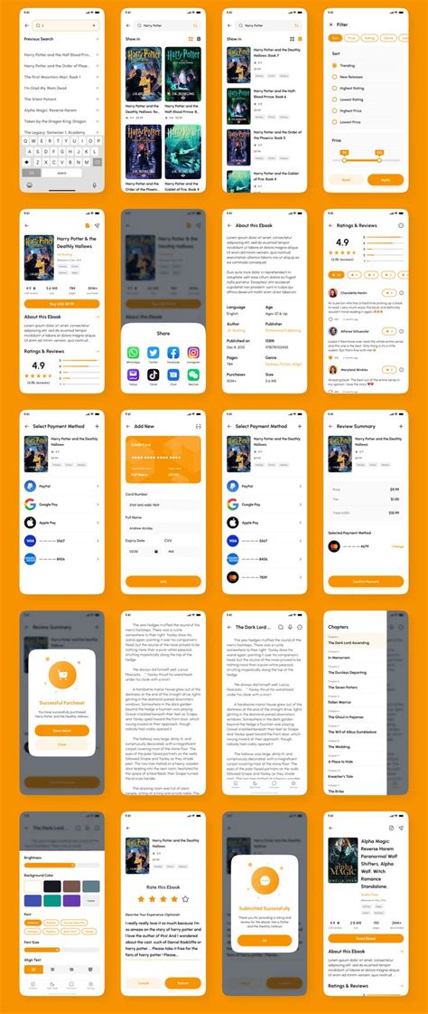 erabook ebook store and reader app ui kit — figma resources on ui8