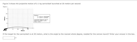 Figure 3 ﻿shows The Projectile Motion Of A 1kg