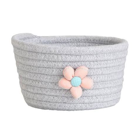 Small Baskets Cotton Rope Woven Basket Cute Mini Tiny Storage Baskets