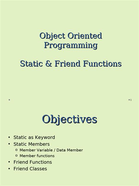 Static And Friend Functions In Oop Pdf Computer Engineering Computer Programming