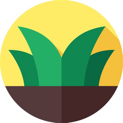 Grass Flat Circular Flat Icon