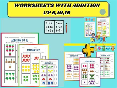 Worksheets With Addition Up To 15 Teaching Resources