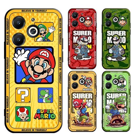 เคส Tecno Spark 20 Go 20c 10 10c 8 7 2020 2022 2023 2024 Pop Proนิ่ม ลายซุปเปอร์มาริโอ้ สําหรับ