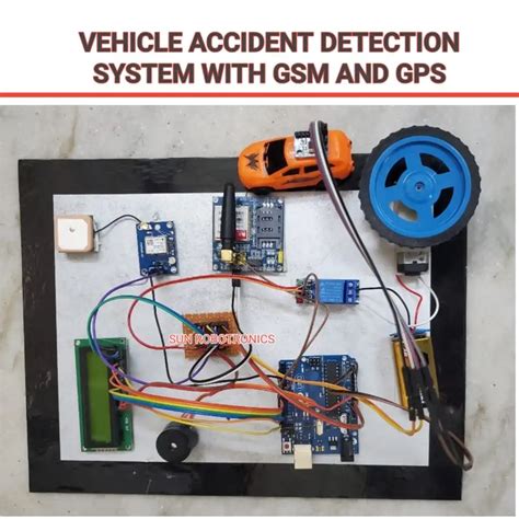 Sun Robotronics Vehicle Accident Detection System Using Gsm And Gps