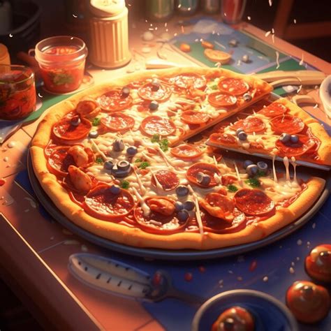 Premium AI Image Pizza Animation