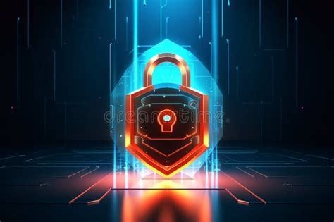 Cyber Security And Information Or Network Protection Padlock With Keyhole Icon In Personal Data