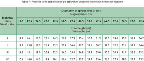 Average Spruce Tree Height Per Diameter Degrees For Different Technical Download Scientific