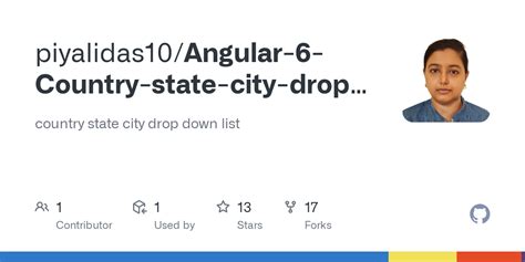Github Piyalidas10angular 6 Country State City Drop Down List
