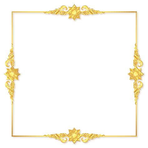รูปขอบทองไทย เวกเตอร์ Png แบบไทย ชายแดน กรอบภาพ Png และ เวกเตอร์