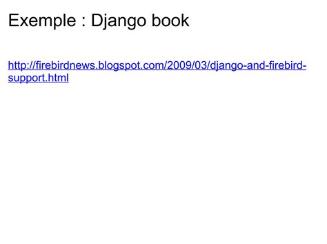 Proiectul Django Firebird Ppt