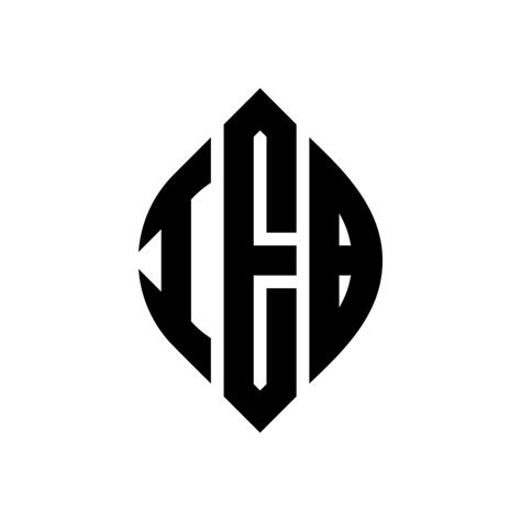 Ieb Circle Letter Logo Design With Circle And Ellipse Shape Ieb Ellipse Letters With