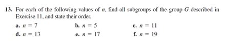 Solved Exercise 11 Describes Group G As The Nonzero Elements