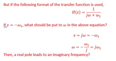 Why I Find A Real Pole Of A Transfer Function Leads To An Imaginary