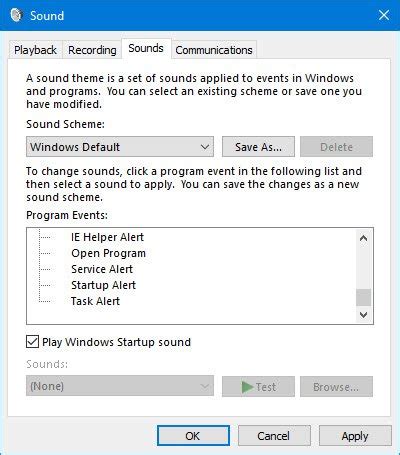 How To Enable Or Change The Startup Sound In Windows 10