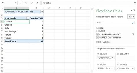Creating A Poll Excel Kitchenette