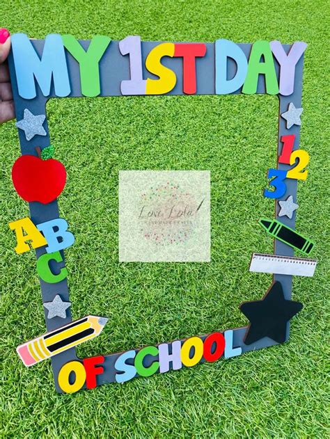 School Selfie Frame Back To School Decor Colorful School Photo Frame