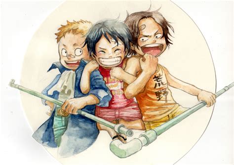 Monkey D Luffy Portgas D Ace And Sabo One Piece Drawn By Chikama Minka Danbooru