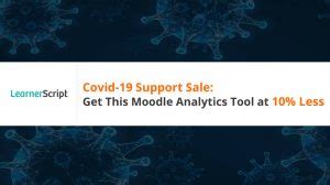 Covid 19 Support Sale Get This Moodle Analytics Tool At 10 Less