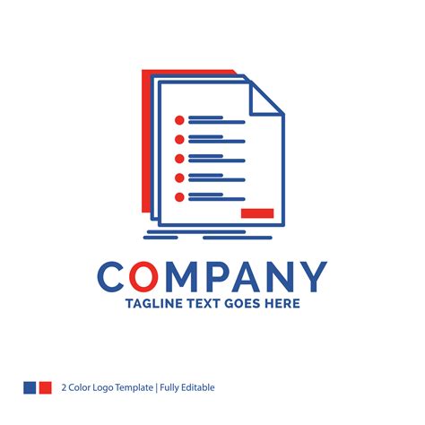 Company Name Logo Design For Check Filing List Listing Registration Blue And Red Brand Name