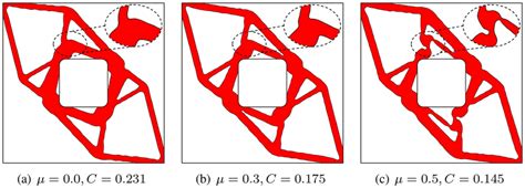 Topology Results Of Plate Structure With Different Friction Coefficient