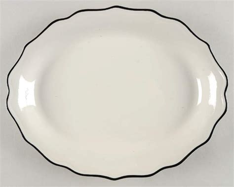 Black Platinum 12 Oval Serving Platter By Syracuse Replacements Ltd