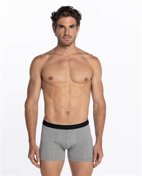 Boxer Luxury Supima Gris Punto Blanco