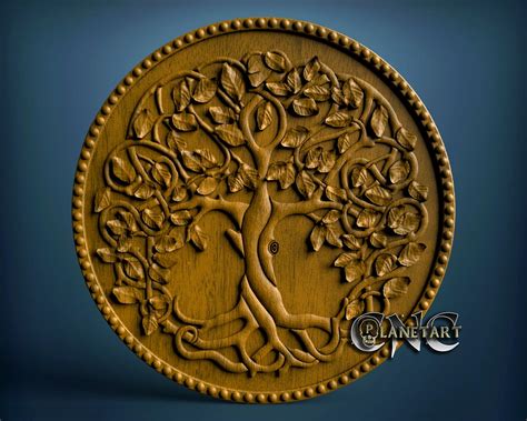 Tree Of Life D STL Model CNC Router Engraver Artcam Aspire CNC