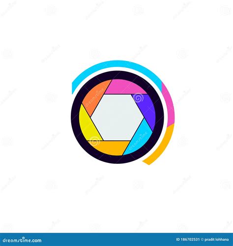 Colorful Camera Shutter Icon On White Background Stock Illustration Illustration Of Business