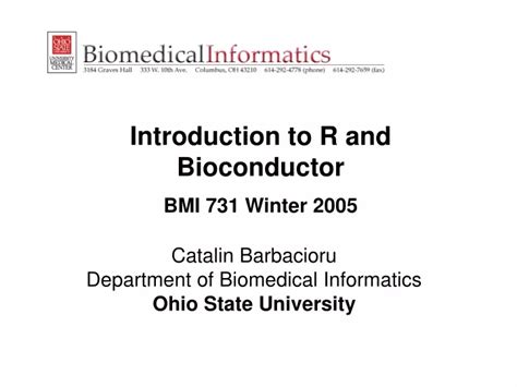 Ppt Introduction To R And Bioconductor Statistical Computing
