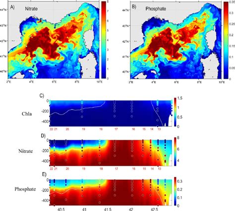 Comparison Of Modeled And Observed Surface A Nitrate And B