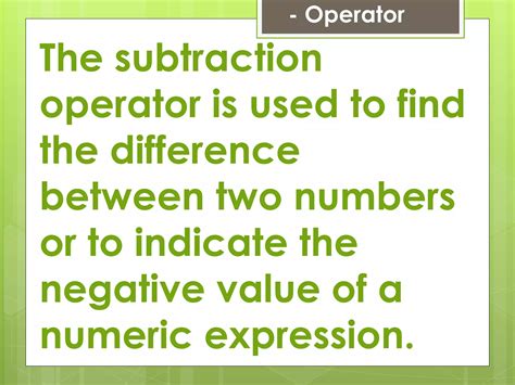 Arithmetic Operator Ppt