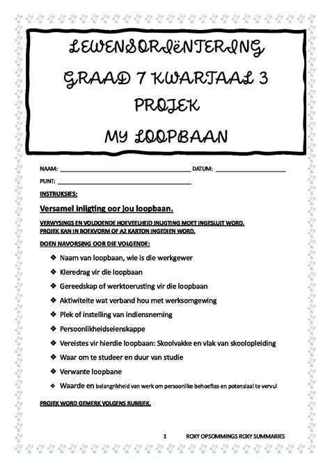 Lewensoriëntering Graad 7 Hulpbronne Kwartaal 3 • Teacha