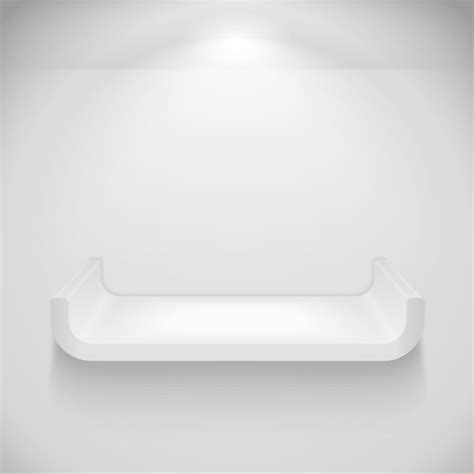 Prateleira Cinza Na Parede Vetor Premium