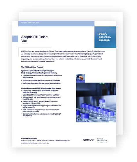 Aseptic Fill Finish Manufacturing Prefilled Syringe And Vials Cmo