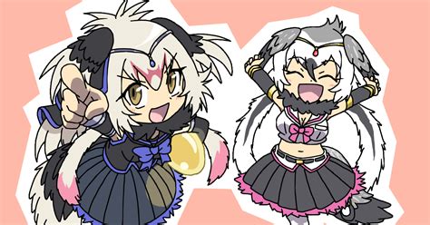 Kemono Friends Common Ostrich Kemono Friends ダチョウ And アメリカレア