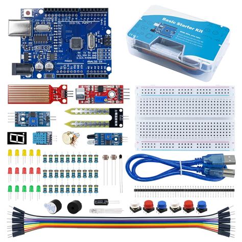 Kit Inicial Básico Para Arduino Uno R3 Com Código Tutorial Placa De