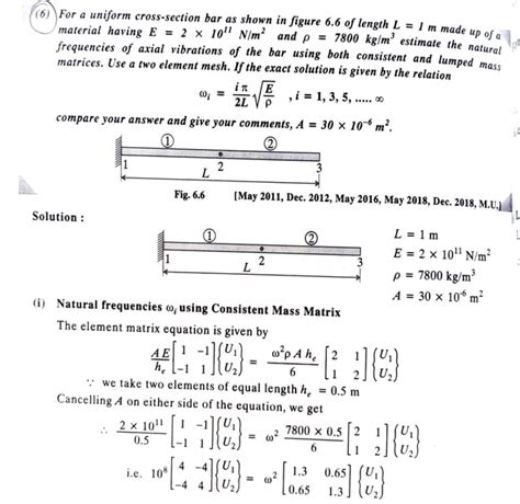 Module 6 1 Lumped And Consistent Mass Pdf