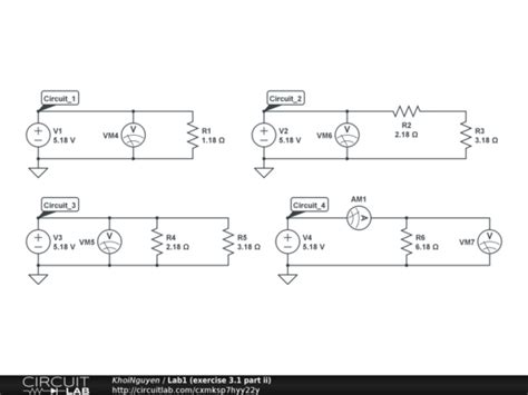 Lab Exercise Part Ii CircuitLab