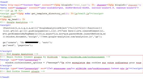 Mise En Place De Message De Cookie Sur Un Site Wordpress
