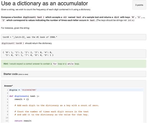 Answered Python Use A Dictionary As An Accumulator 3 Points