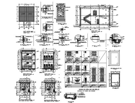 Office Building Sections Staircases And Constructive Structure Cad Drawing Details Dwg File
